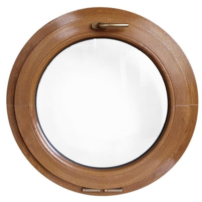Fenêtre ronde à soufflet 1150 PVC Chêne Doré - Cdiscount Bricolage