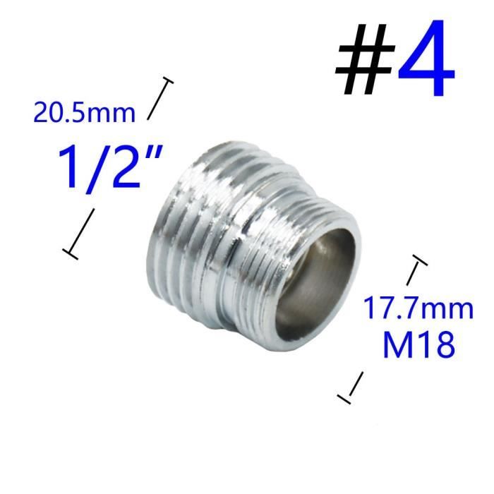 Tuyau d'arrosage,Connecteur de filetage mâle en argent M16 M18 M24 M28 ...