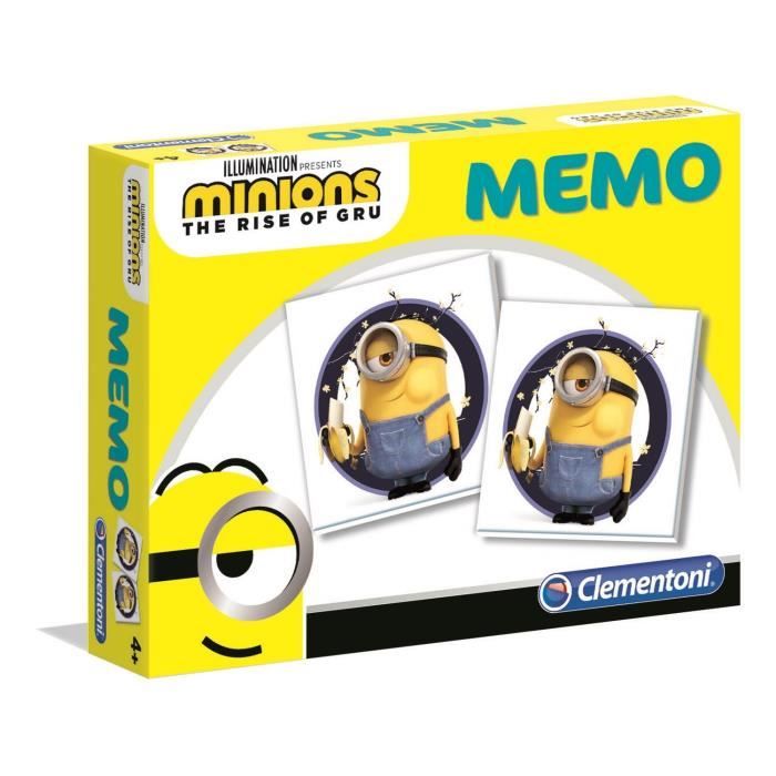 Jeu de mémoire Mémo Minions 2 - CLEMENTONI - 48 cartes - Enfant 4 ans ...