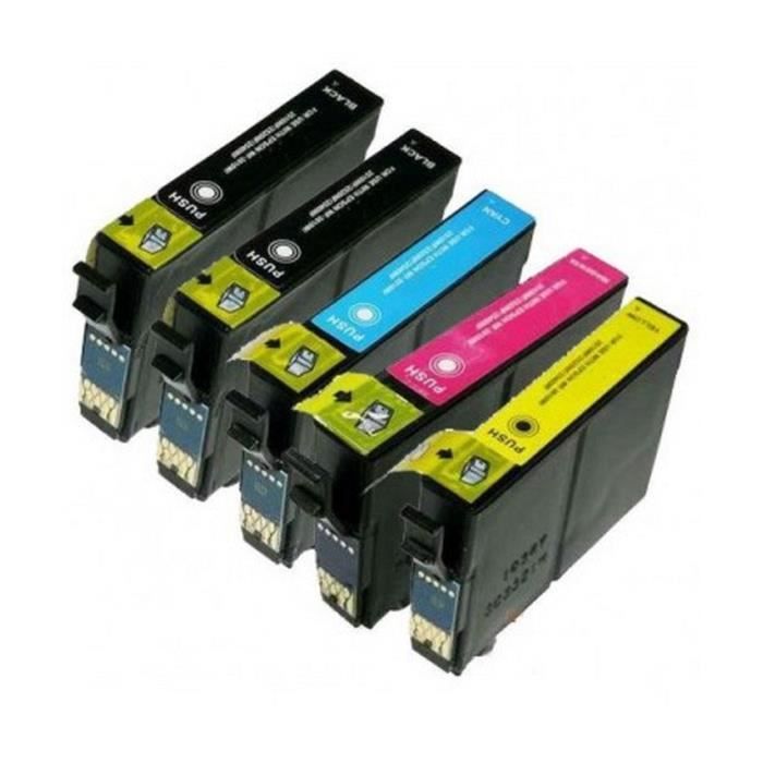 Pack 5 cartouches T0551 à T0554 compatibles EPSON - Cdiscount Informatique