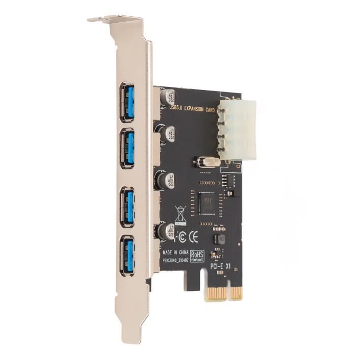 Garosa Carte d'extension PCI vers USB 4 ports Carte d'extension USB 3.0 ...