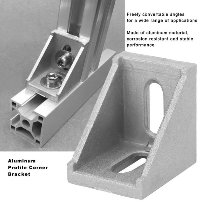 Support d'angle en aluminium - GOTOTOP - Lot de 20 - Finition brut ...