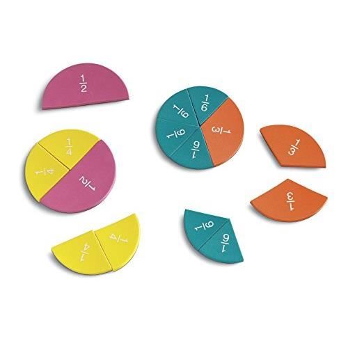 Learning Resources Cercles de Fractions aimantés en Mousse Souple aux ...