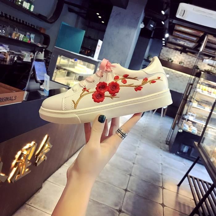 Chaussures femme basket femme sneakers women Rouge - Cdiscount Chaussures