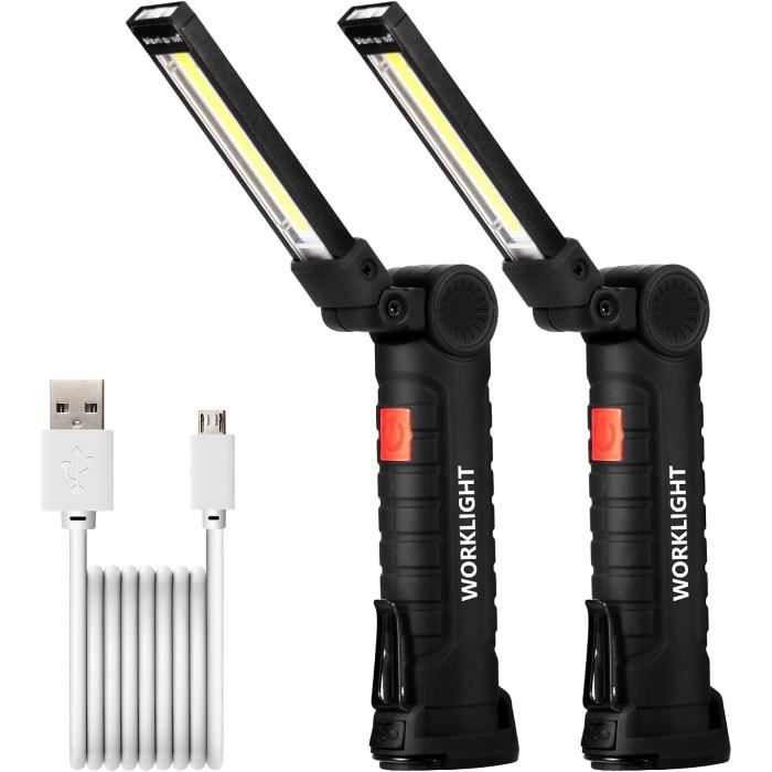 Yizhet Lampe de Travail COB Baladeuse LED Rechargeable Lampe Atelier ...