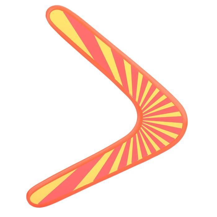 Boomerang en forme de V orange - VINGVO - Boomerang extérieur en bois ...