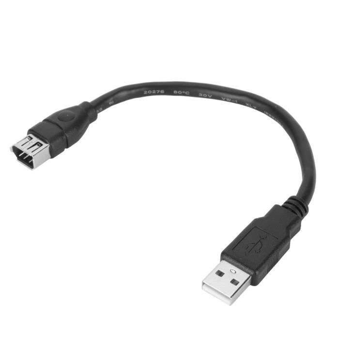 Câble adaptateur Firewire 1394 6 broches vers USB - Vvikizy - 20 cm ...