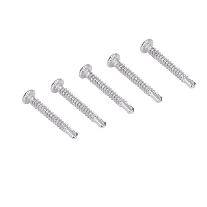 Vis autoperceuse - YOSOO - Acier inoxydable 410 - Lot de 100 pièces - Fixation ferme - Tête ...