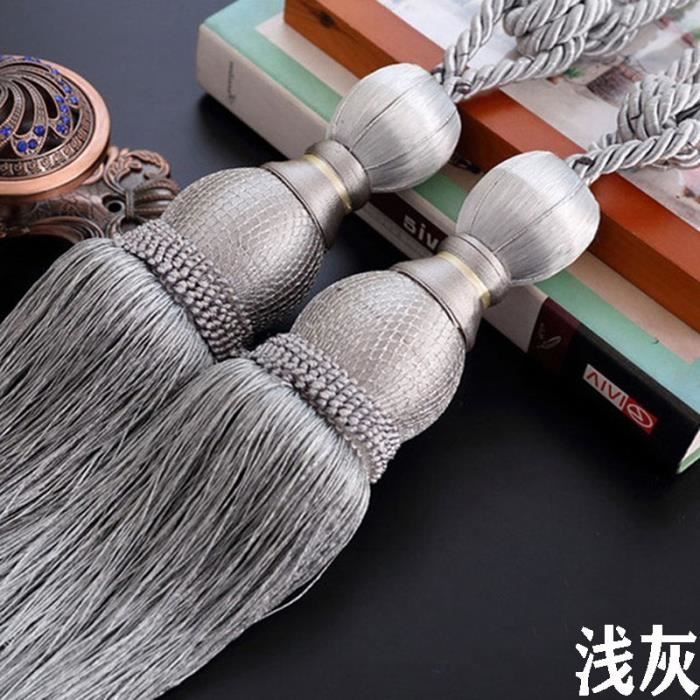 Grey -Accessoires pour rideaux à billes,avec pompon,décoration de vente ...