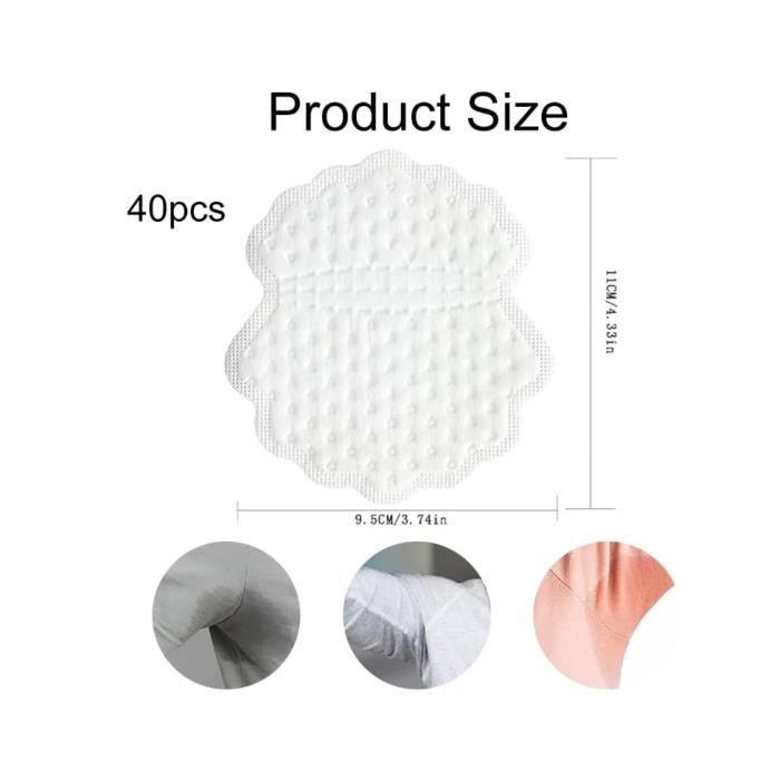 Patch anti transpiration - Jetables - 40 pièces - Hypoallergénique ...