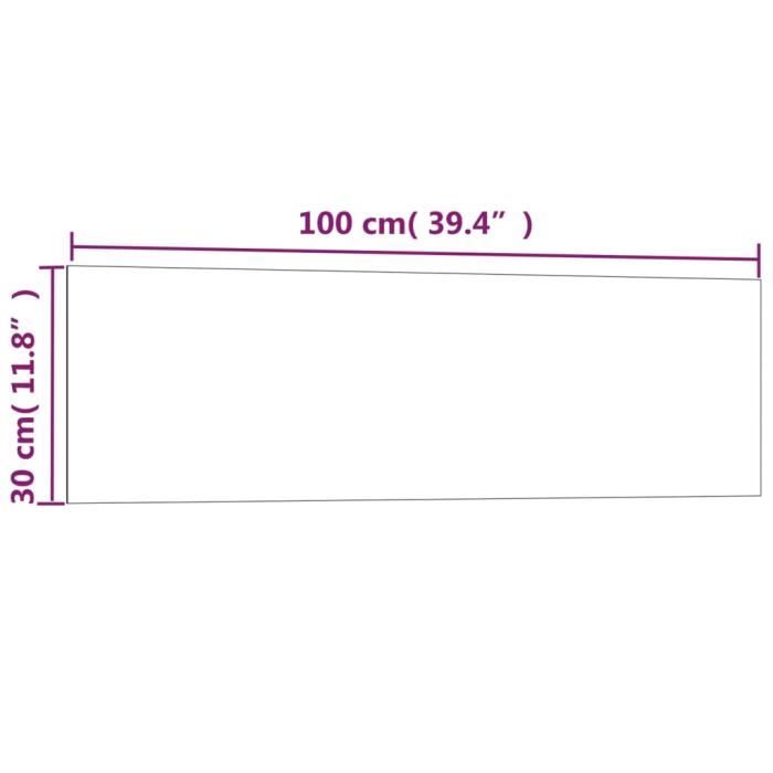 Tableau noir magnétique mural - KEENSO - 100x30 cm - Verre trempé ...