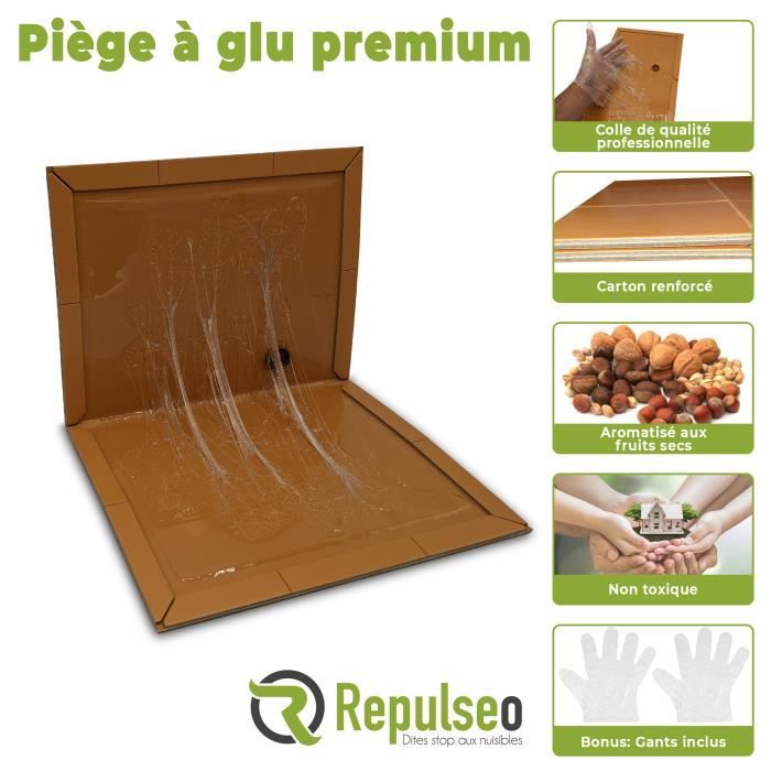 Repulseo® Pieges a Colle Souris Rat Glue,Deratisation Attrape Souris ...
