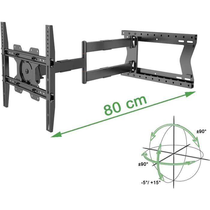 Supports Tv Titon 80 Cm, Bras Pivotant Extra Long, Portée Extra Large ...