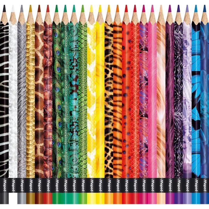 Maped - Crayons de Couleur Color'Peps Animals FSC - Crayon de Coloriage ...