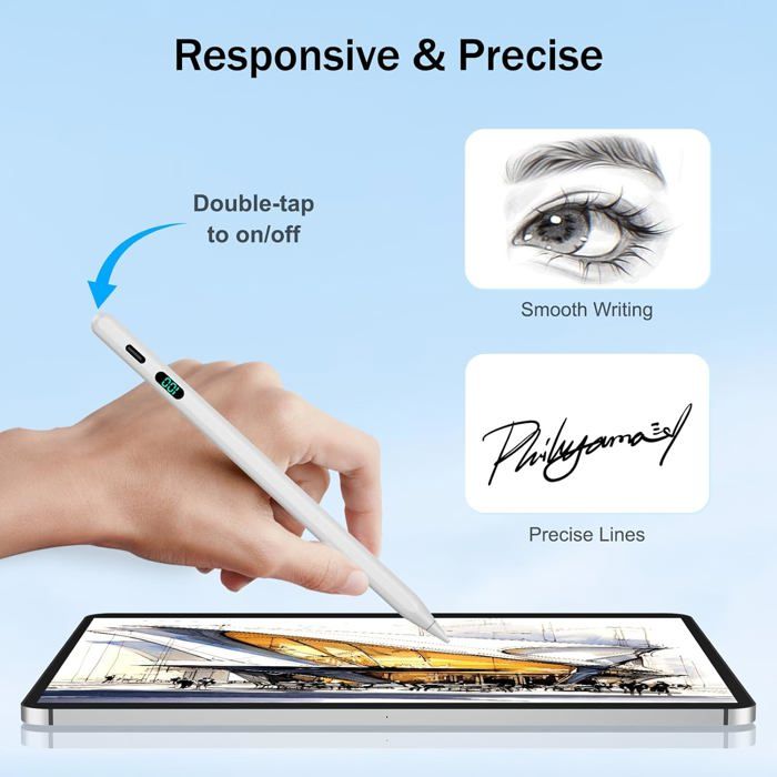 Stylet pour iPad - EDILIX - Compatible iPad Pro 11/13" M4 - Compatible ...