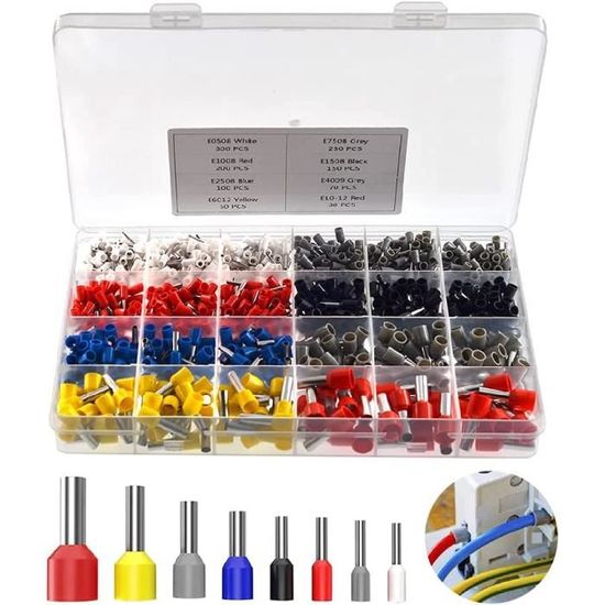 1150 Pièce Embouts de Câble Set, Embouts de Câblage Câble de Cosses ...