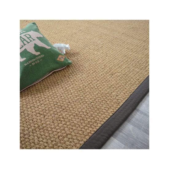 Tapis Coco - Delhi panama - Ganse coton anthracite - 160 x 230 cm ...