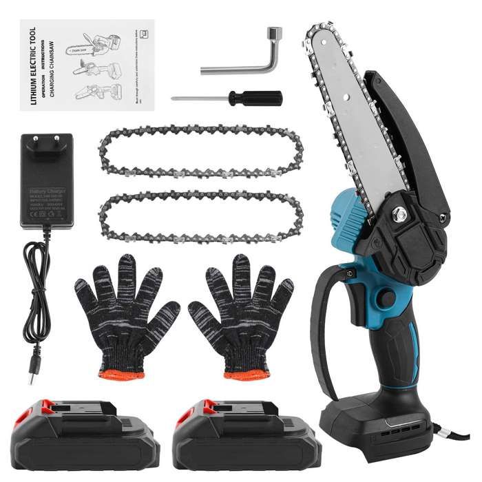 Scie Électrique Sans Fil Mini 6 Pouces - 2 Batteries，1 Chargeur - Scie ...