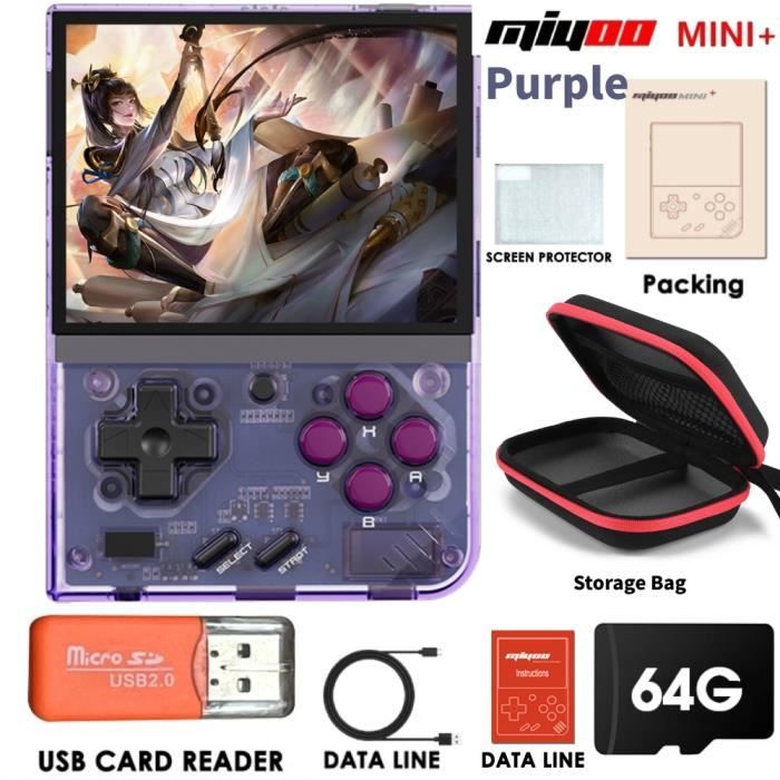 Purple 64G-Bag - Console de jeu ata yoo Mini Plus V3 Retro Déterminer ...