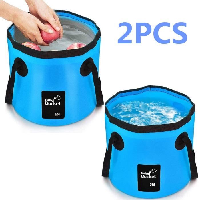 20L Seau à Eau Pliable Léger et Portable seau de pêche, sac seau pliant ...