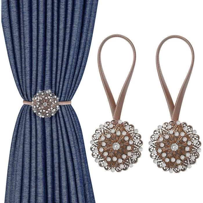 Embrasse de Rideau, 2 Pièces Embrasses à Rideaux Magnétiques en ...