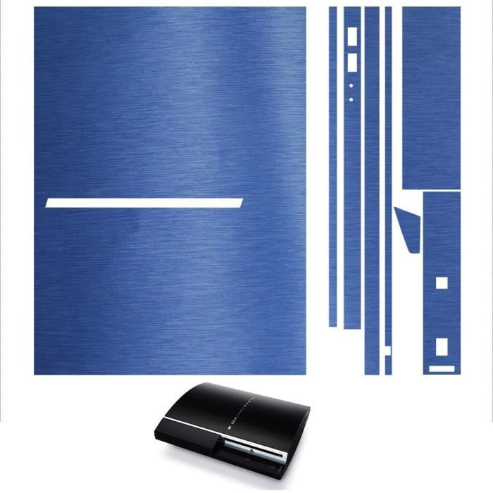 Sticker Alu brossé PS3 Fat bleu - Cdiscount Informatique