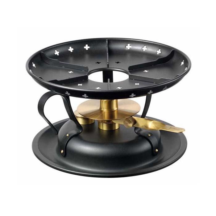 Réchaud à fondue STOCKLI 'classic' - Brûleur à mèche noir laiton - 22/ ...