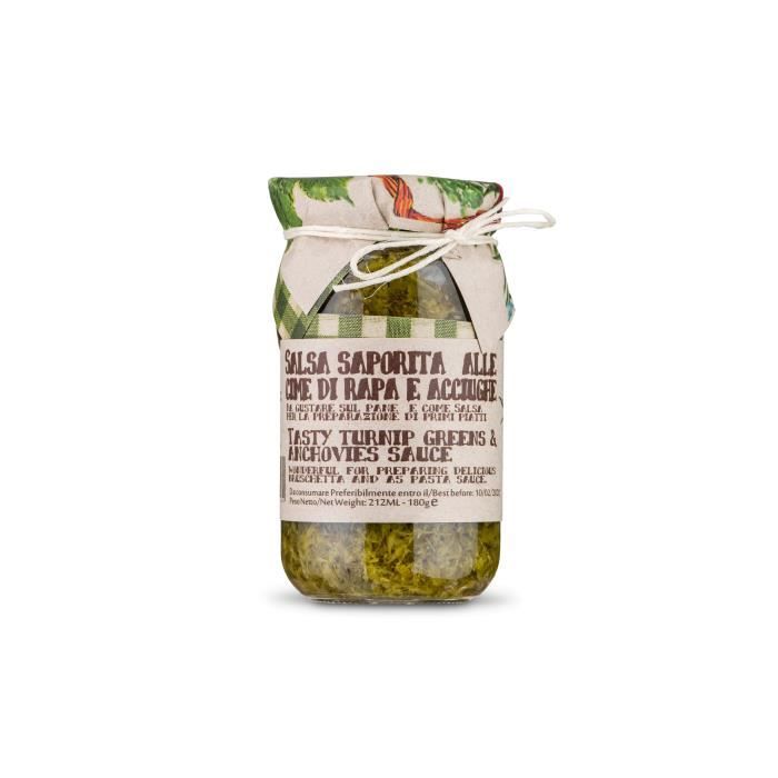 Sauce aux feuilles de navet et aux anchois 180g - Pâté aux feuilles de ...