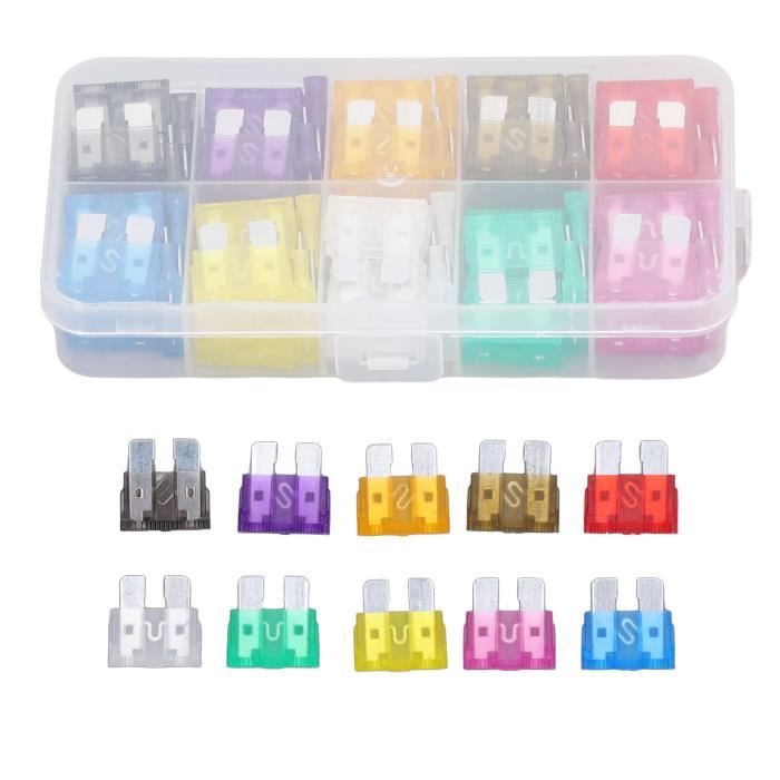 Fusible de voiture Lot de 100 fusibles de voiture moyenne 2 A‑35 A 10 ...