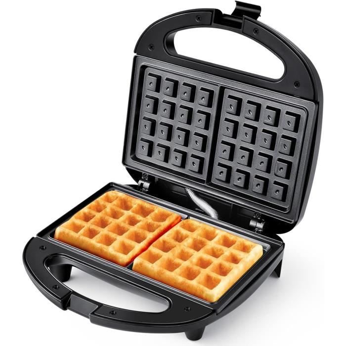 Appareil À Gaufre, 750W Gaufrier Electrique, Machine A Gaufre Pour 2 ...