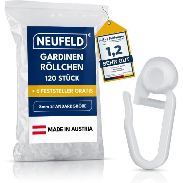 NEUFELD Lot de 120 roulettes pour rail intérieur (avec 6 blocages ...