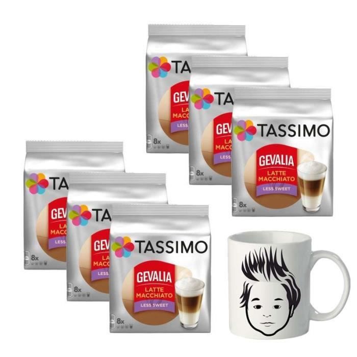 6 Tassimo Gevalia Latte Macchiato Less Sweet + Mug - Cdiscount Au quotidien