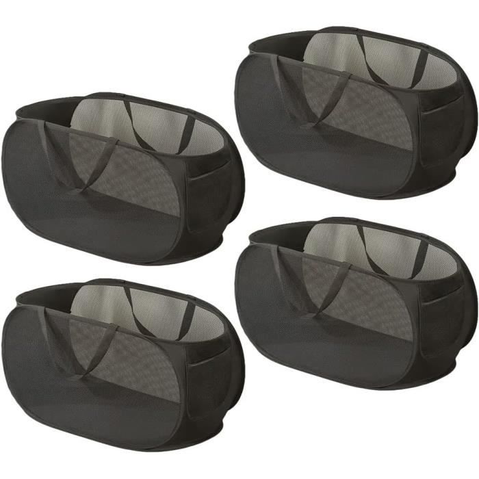 Panier À Linge Pliable Pliable À 4 Paniers En Maille, Pliable Et Léger ...