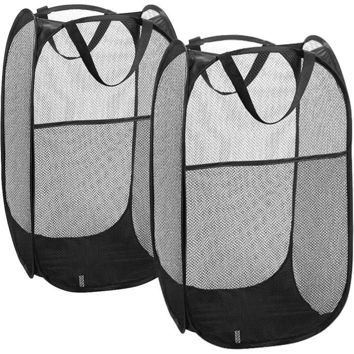 2 Pièces Pop Up Panier À Linge Pliable, Pop Up Laundry Basket Hamper ...