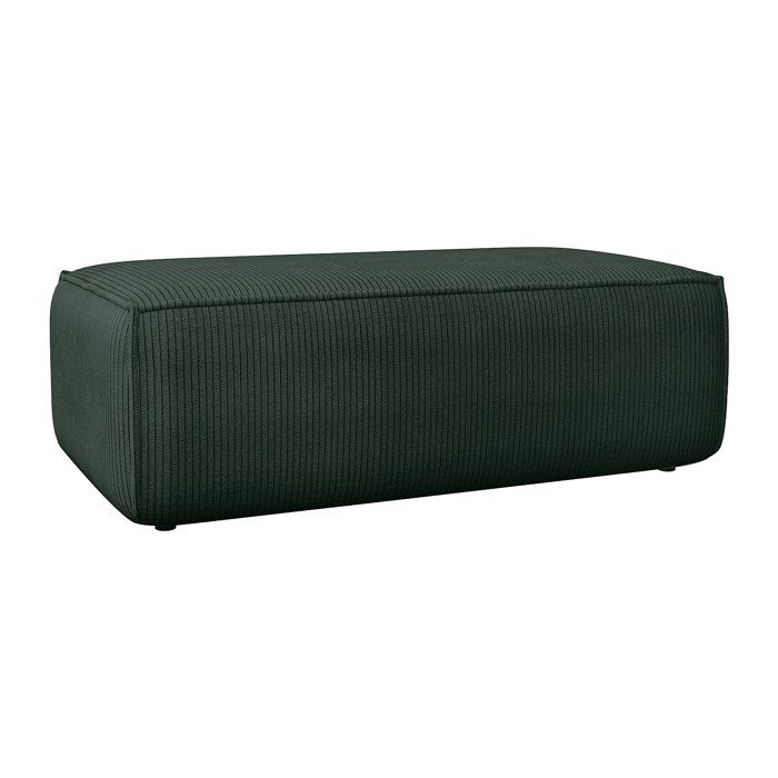 Pouf en velours côtelé vert sapin AMELIA - Cdiscount Maison
