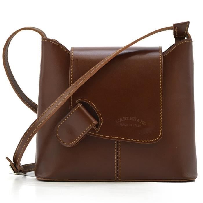 Sac en cuir VERA PELLE VP138L - Marron - Femme/Adulte - Cdiscount Jardin