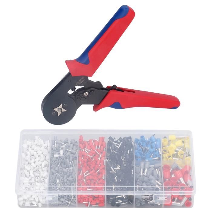Zerone pince à sertir de virole 1800 pièces/ensemble kit d'outils de sertissage de virole AWG 23 ...