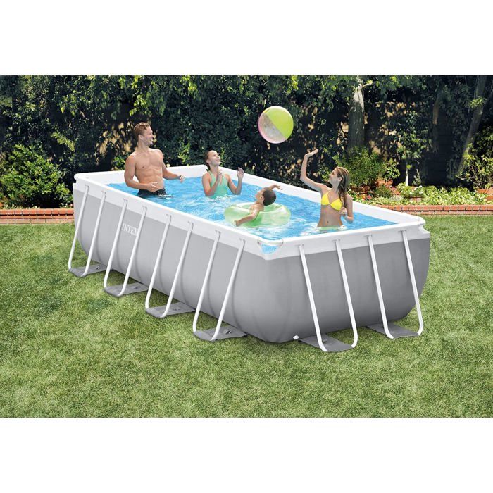 4Mx2Mx1M Prism Frame Rectangular Pool Set - Cdiscount Jardin