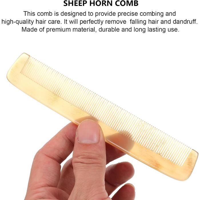 Healeved Peigne En Corne De Mouton Antistatique - Peigne Homme - Peigne ...