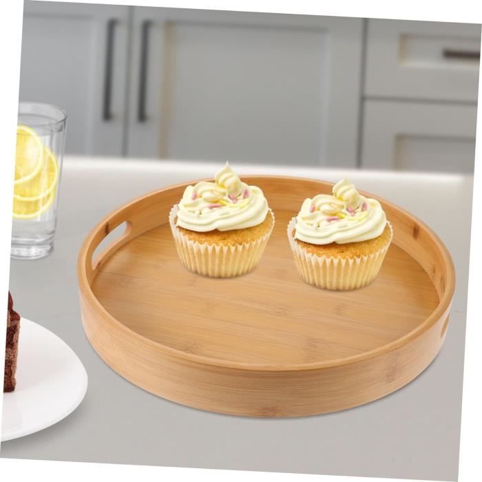 Plateau De Service À Café Plateau De Service Rond Plateau De Nourriture ...