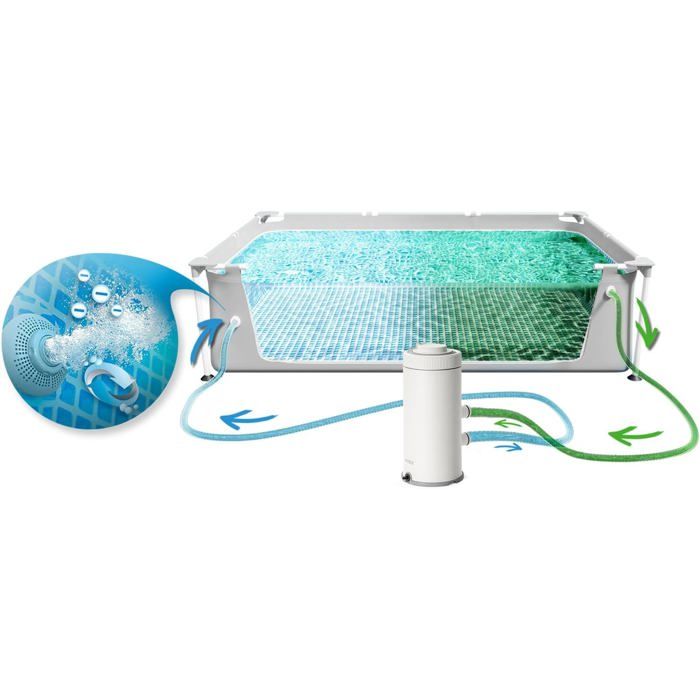 4Mx2Mx1M Prism Frame Rectangular Pool Set - Cdiscount Jardin