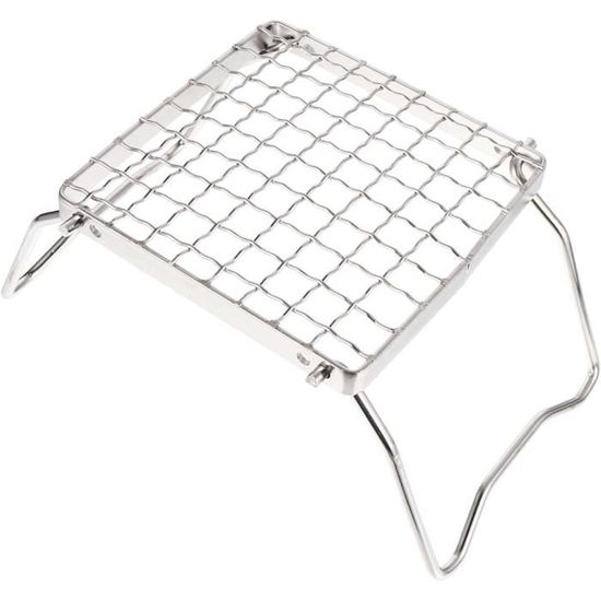1 Pc gril en acier inoxydable grille barbecue rangement pliable grilloir barbecue marmite ...