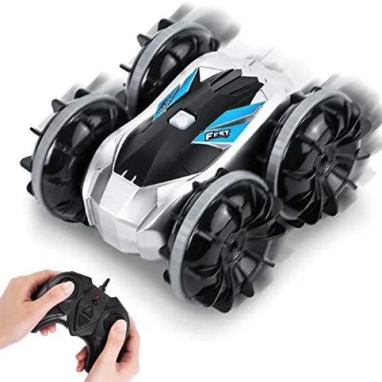 Voiture Telecommandé pour Enfants,2.4Ghz Cascade Eau Amphibie 4WD 360°Rotation Offroad RC ...