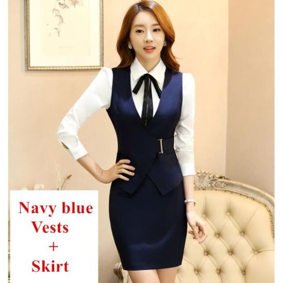 Débardeur,Uniformes de travail élégants à col en V pour femmes,manteau ...