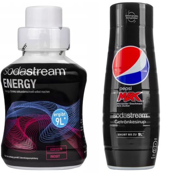 Sirops sodastream energy drink 375ml et pepsi max sugar free 440ml ...