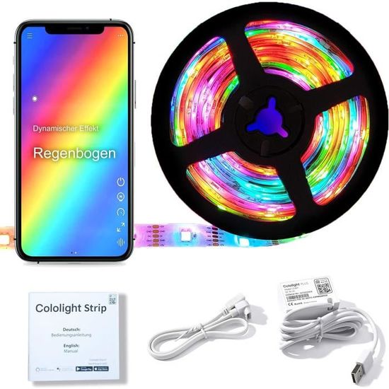 Cololight Bande Lumineuse Led 30 Rvb Wi-Fi, Compatible Avec Apple Homekit, Alexa, Google Home ...