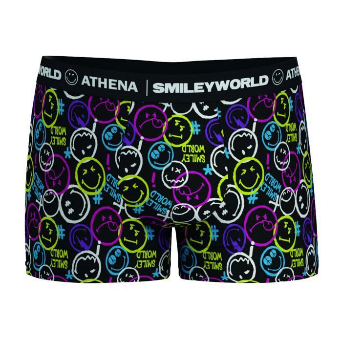 Boxer homme SmileyWorld® I Athena Noir - Cdiscount Prêt-à-Porter