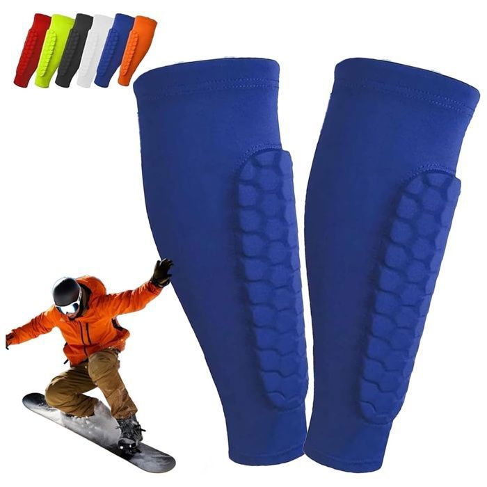 Protection Tibia Ski,KIT DE PROTECTION, Protecteurs de Tibias Élastiques Anti-Collision Longs ...