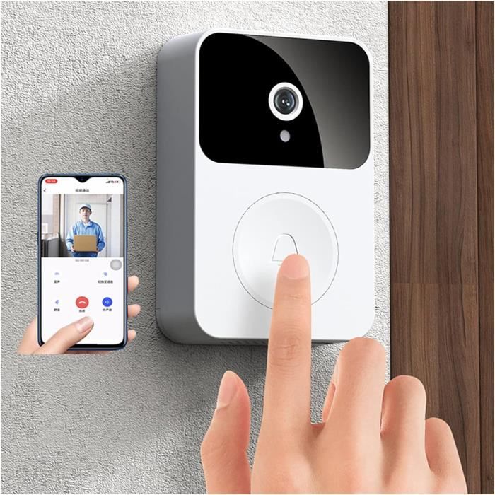 Sonnette Sans Fil Sans Pile Avec Caméra, Visiophone Sans Fil Avec ...