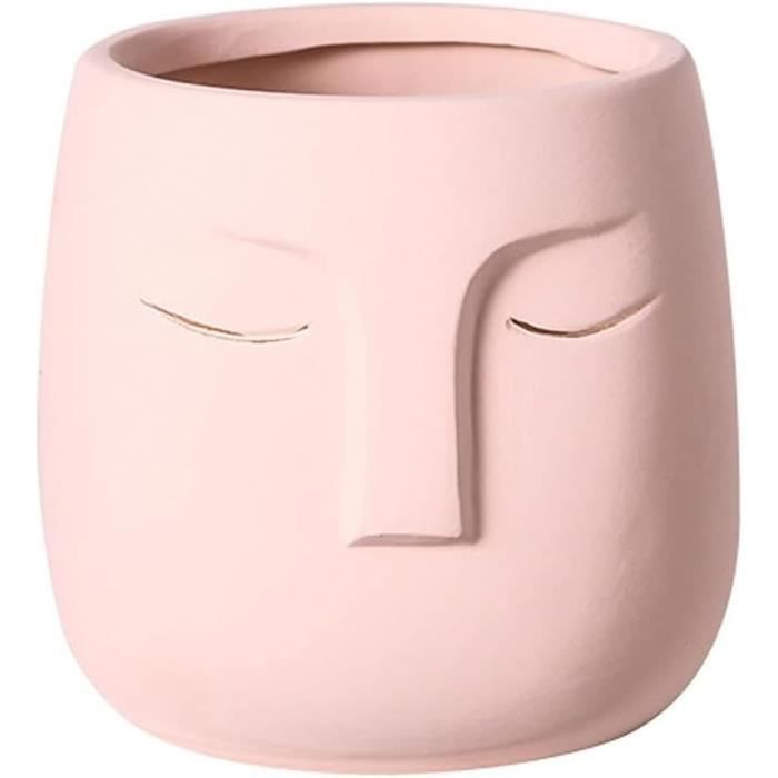 Pot De Fleur Tête Humaine Visage Succulent Pot Planteur En Céramique ...